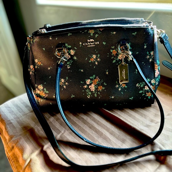 Coach | Bags | Coach Rowan Rose Midnight Blue | Poshmark